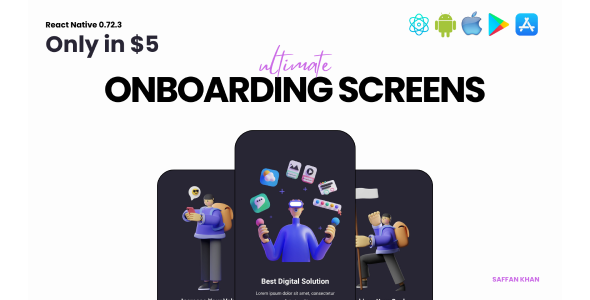 Cross Platform React Native Onboarding Startup App Template For Android And Ios Graphicfort